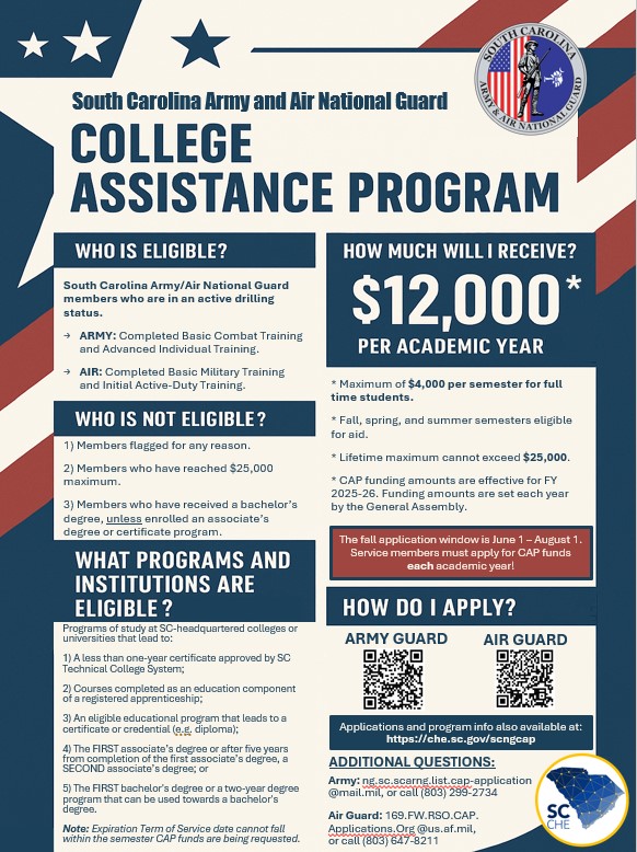 South Carolina National Guard College Assistance Program (SCNG CAP) | CHE